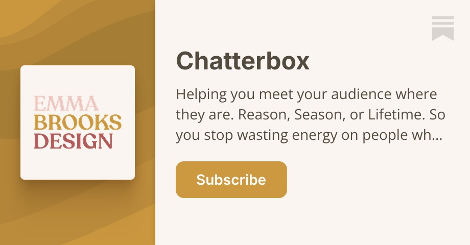 Chatterbox | Emma Brooks | Substack