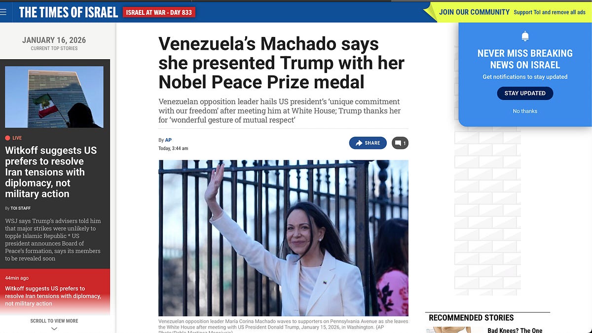 Comments - Venezuela's María Corina Machado gives President of the ...