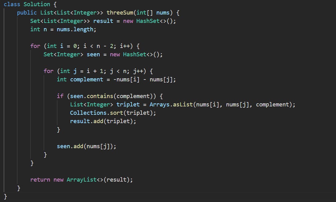 LeetCode #15: 3Sum — Solved in Java