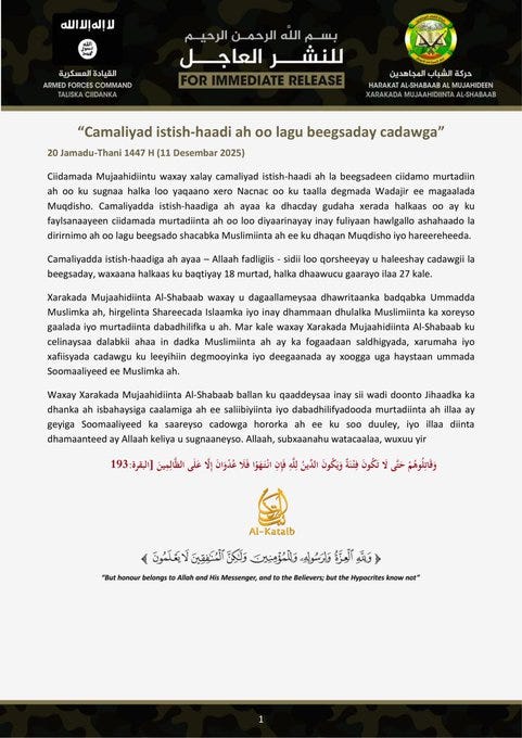 Eyes on Jihadism. Monitoring Jihadist Propaganda Week 9 - 15 December.