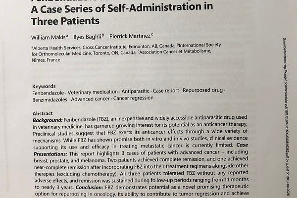 Fenbendazole Can Cure Cancer | Ben Fen | Substack