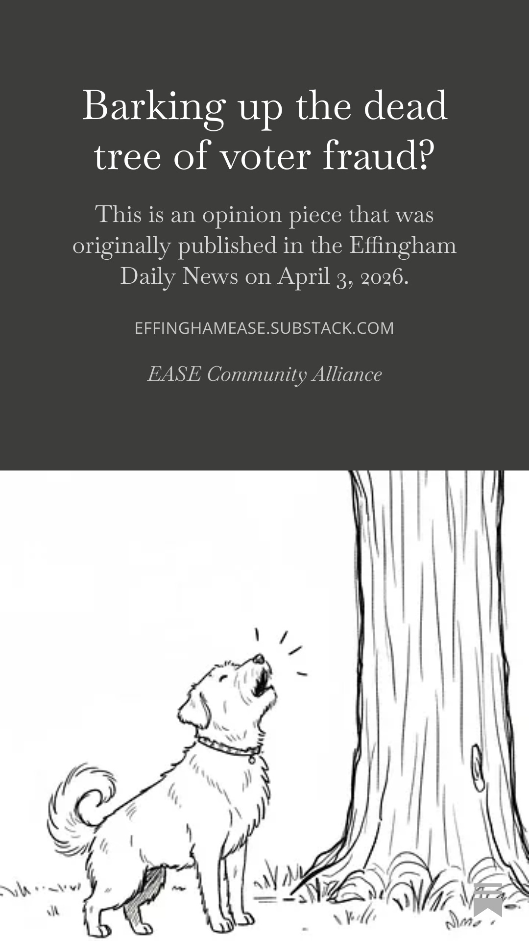 Barking up the dead tree of voter fraud?