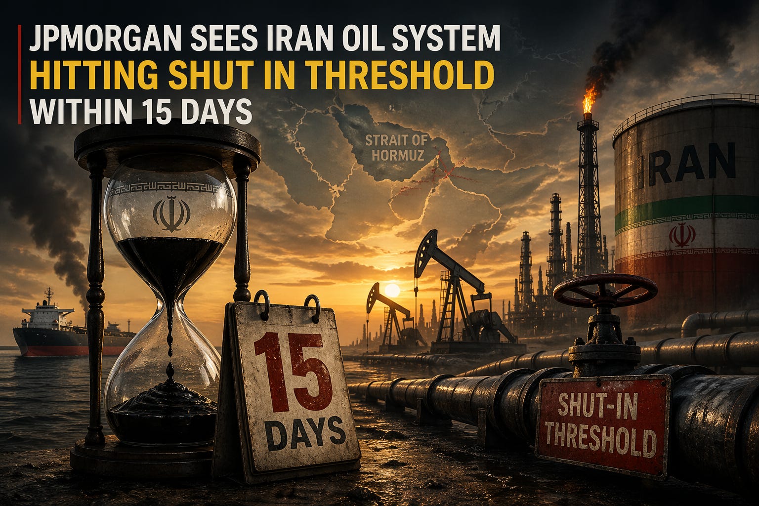 JPMorgan Sees Iran Oil System Hitting Shut In Threshold Within 15 Days
