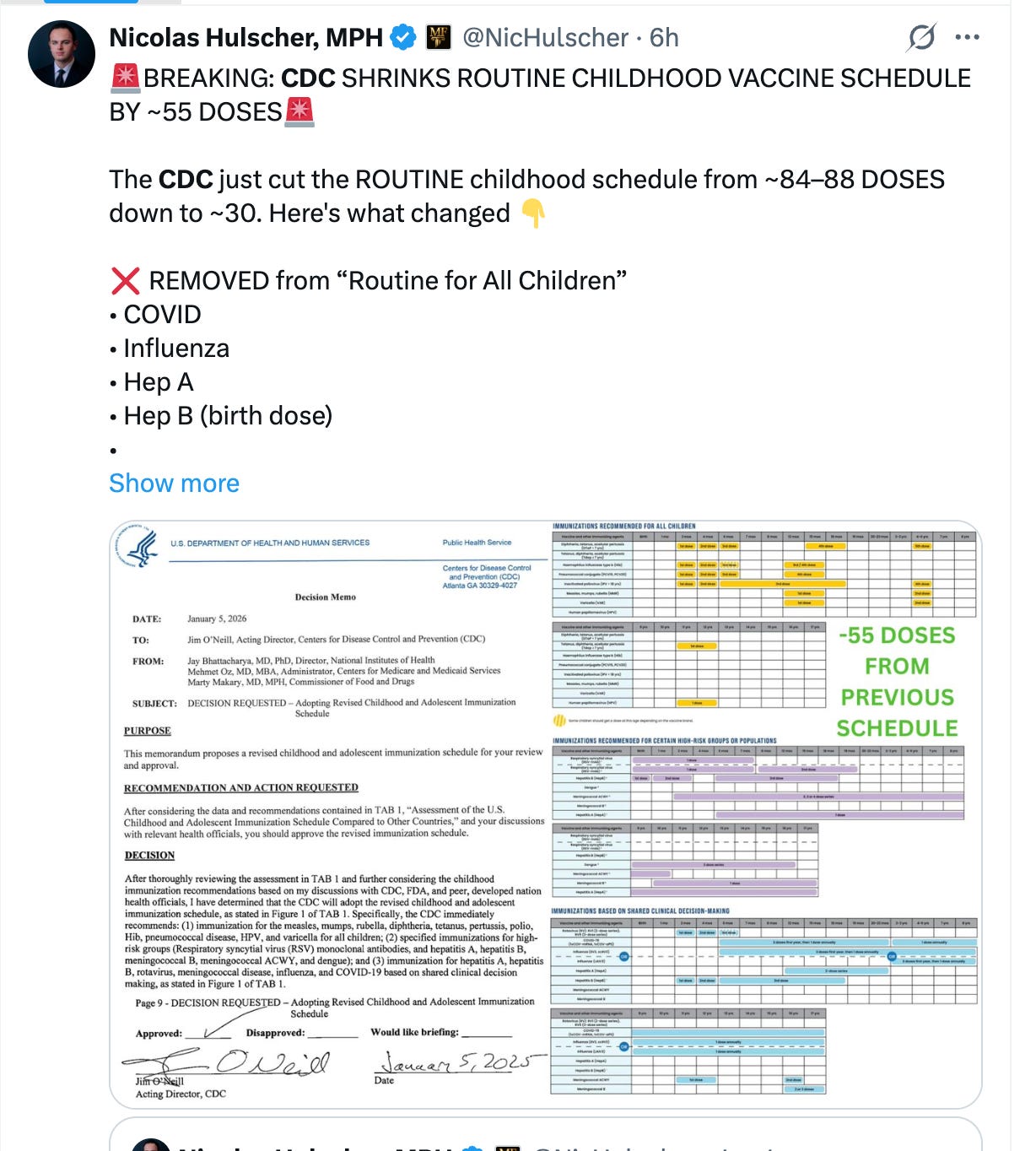 CDC SLASHES CHILDHOOD VACCINE SCHEDULE FROM 84-88 DOSES DOWN TO 30 ...