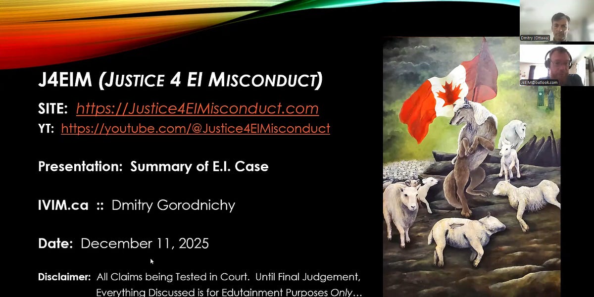J4EIM & IVIM: E.I. Case Presentation (EI Claimant v. Canada [AG])