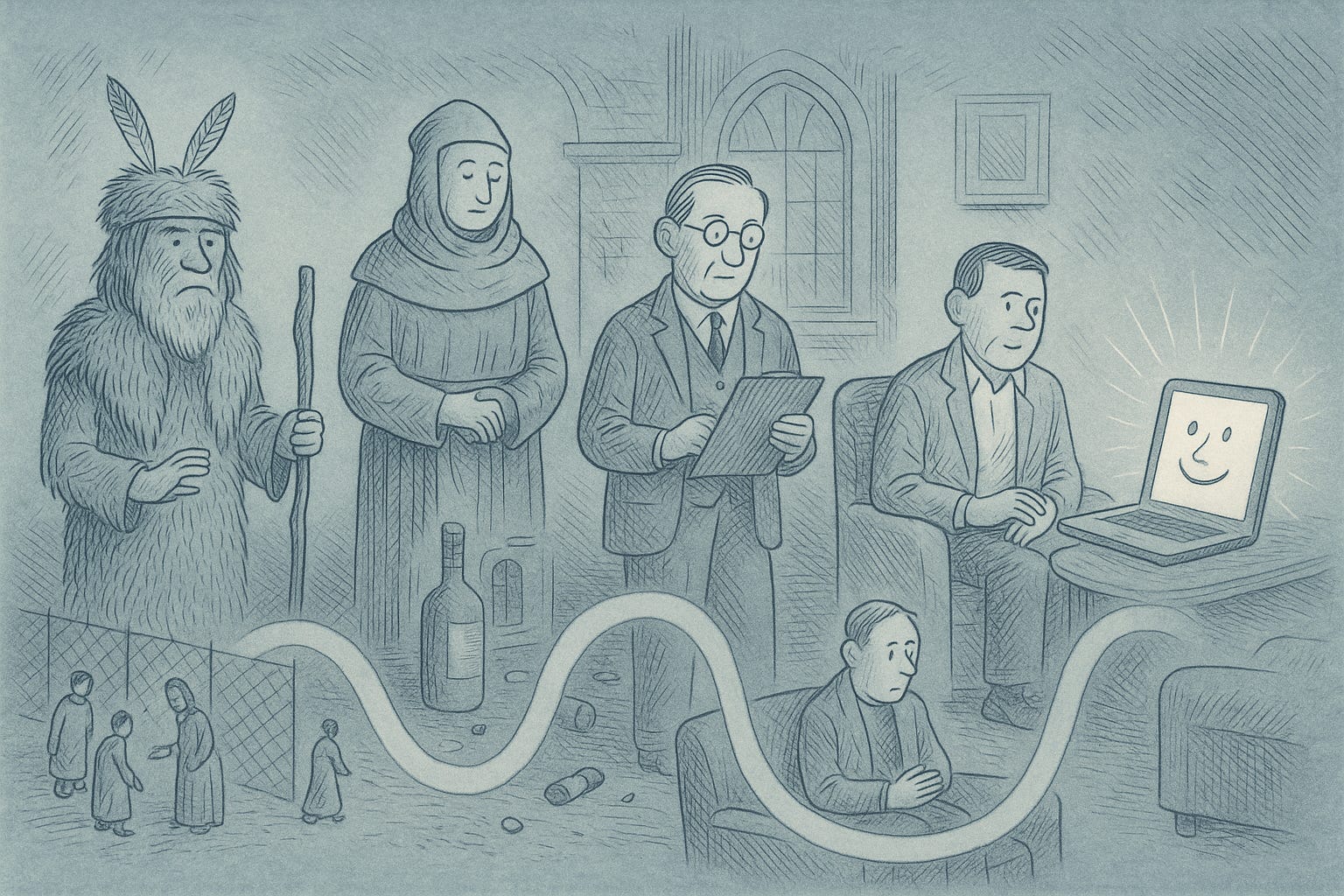 From Holy Fools to Helpdesk Bots: How Humanity Learned to Deal with Madness