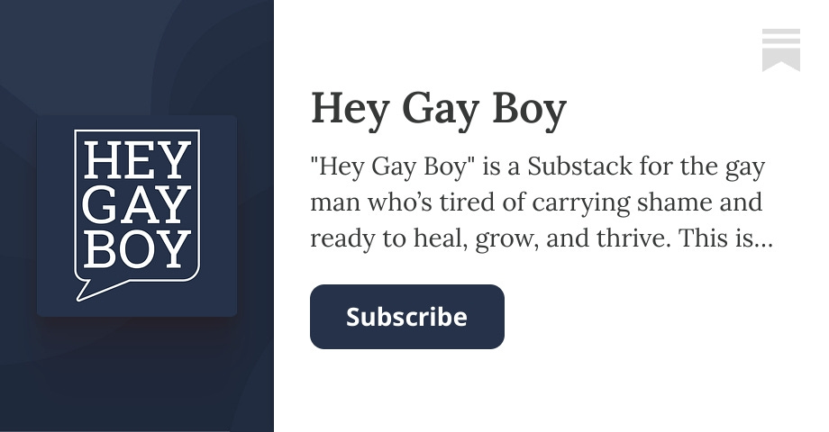 Hey Gay Boy | James Wallis | Substack
