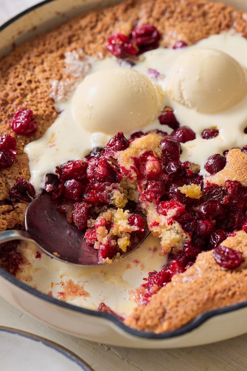 Skillet Cranberry Cobbler - Ashley Manila