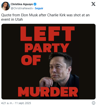BREAKING NEWS: Elon Musk accuses the left of being ‘the party of murder ...