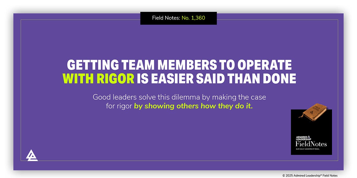 Showing Team Members How to Perform With Rigor
