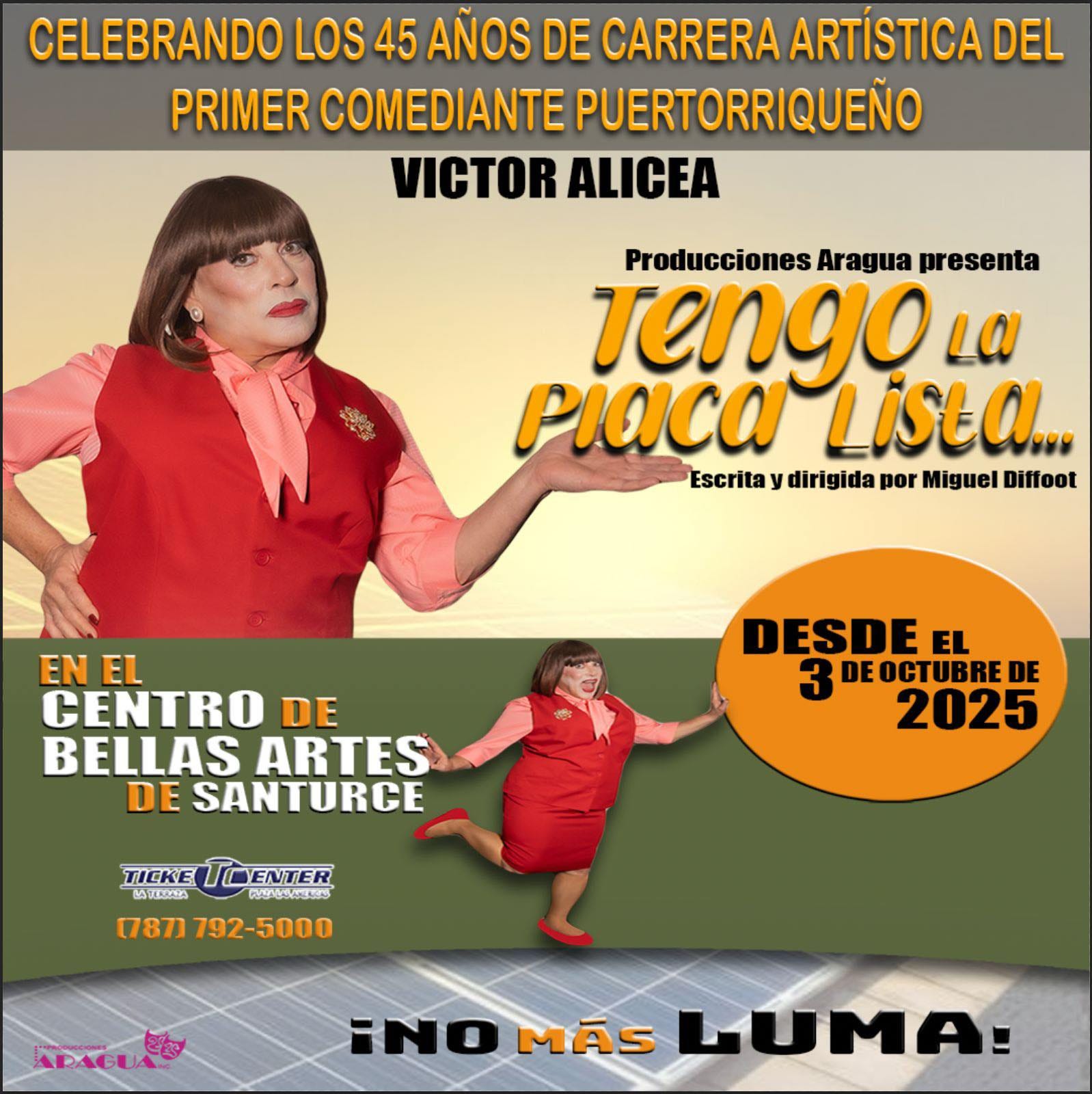 Víctor Alicea celebra 45 años en el teatro con monólogo