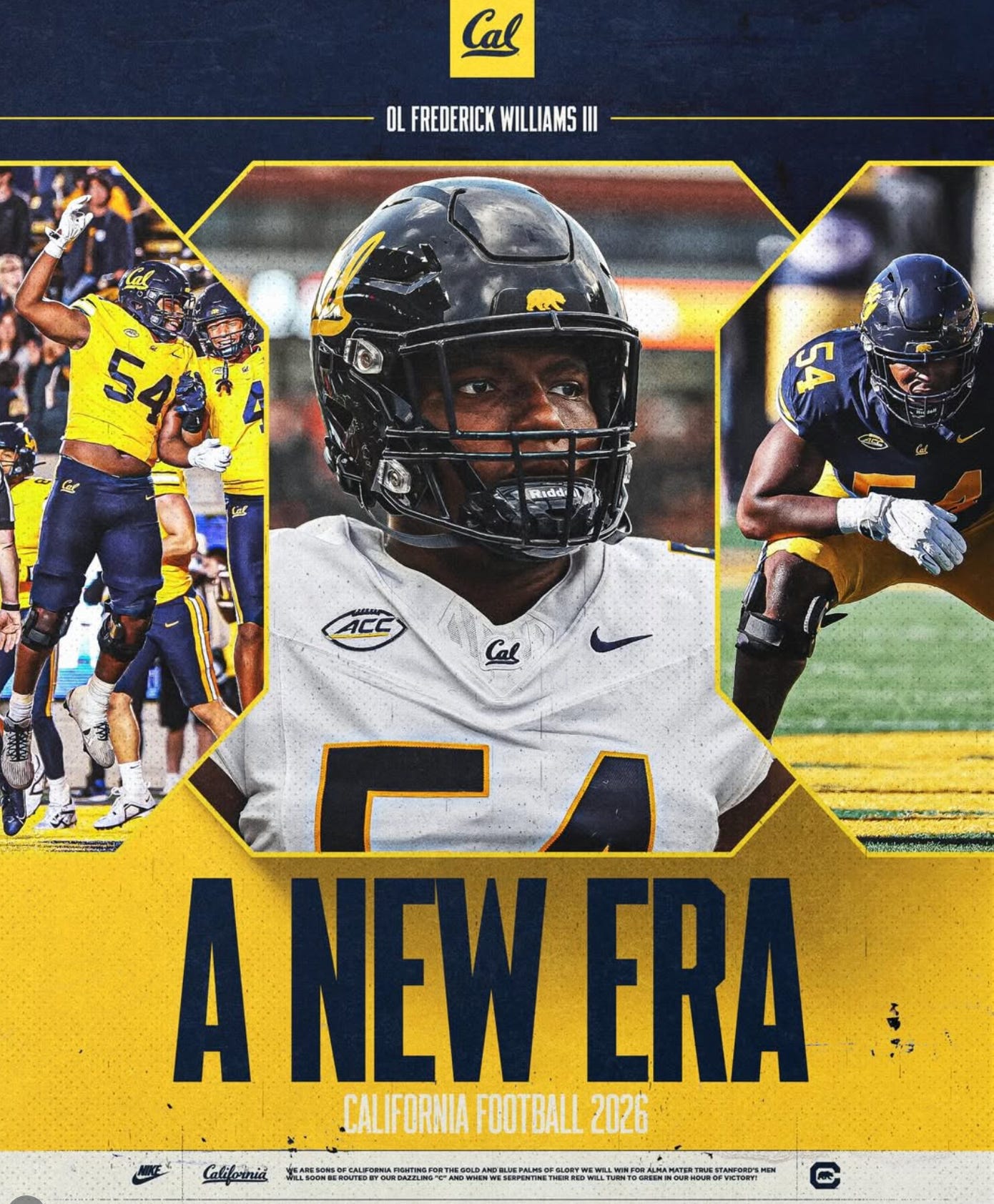 Cal Football Offensive Tackle Frederick Williams Is Returning