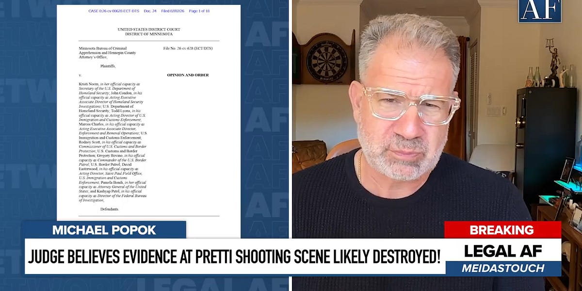 Judge Finds Feds Failed to Secure Evidence at Pretti Shooting Scene