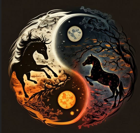 Year of the Yang Fire 丙 Horse 午 2026 - by Samuel Dudgeon