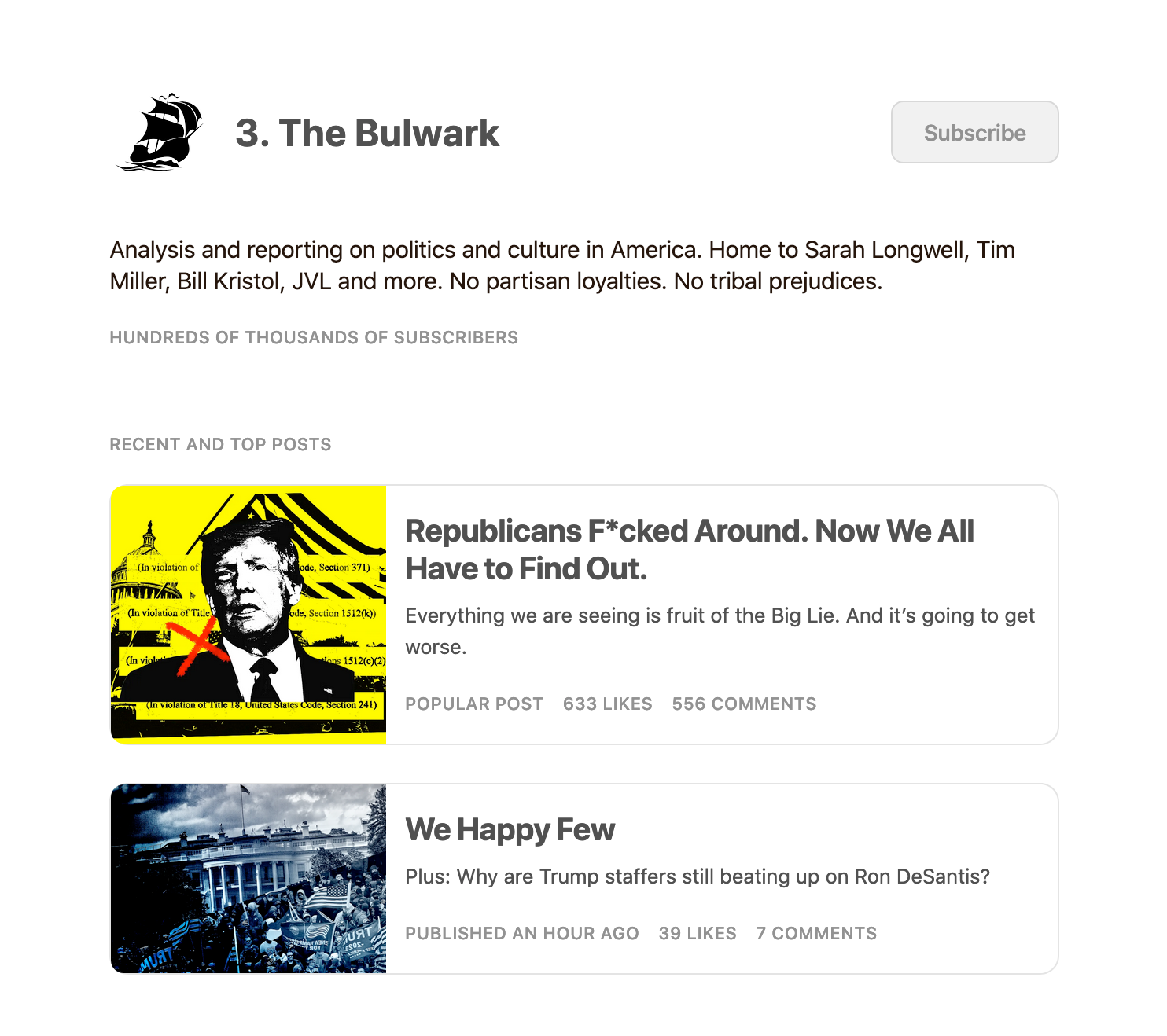 Why's Nobody Reading The Bulwark?