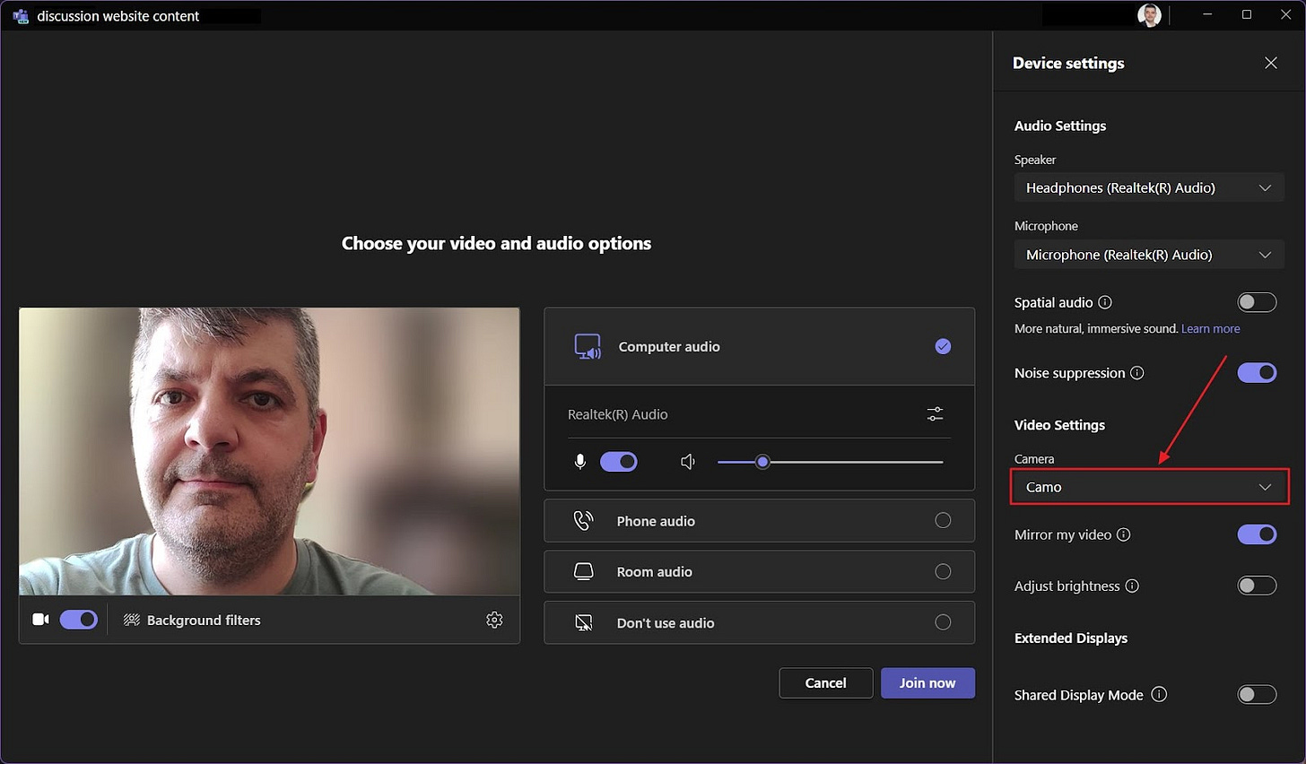 Use your Phone camera as a PC webcam for better quality