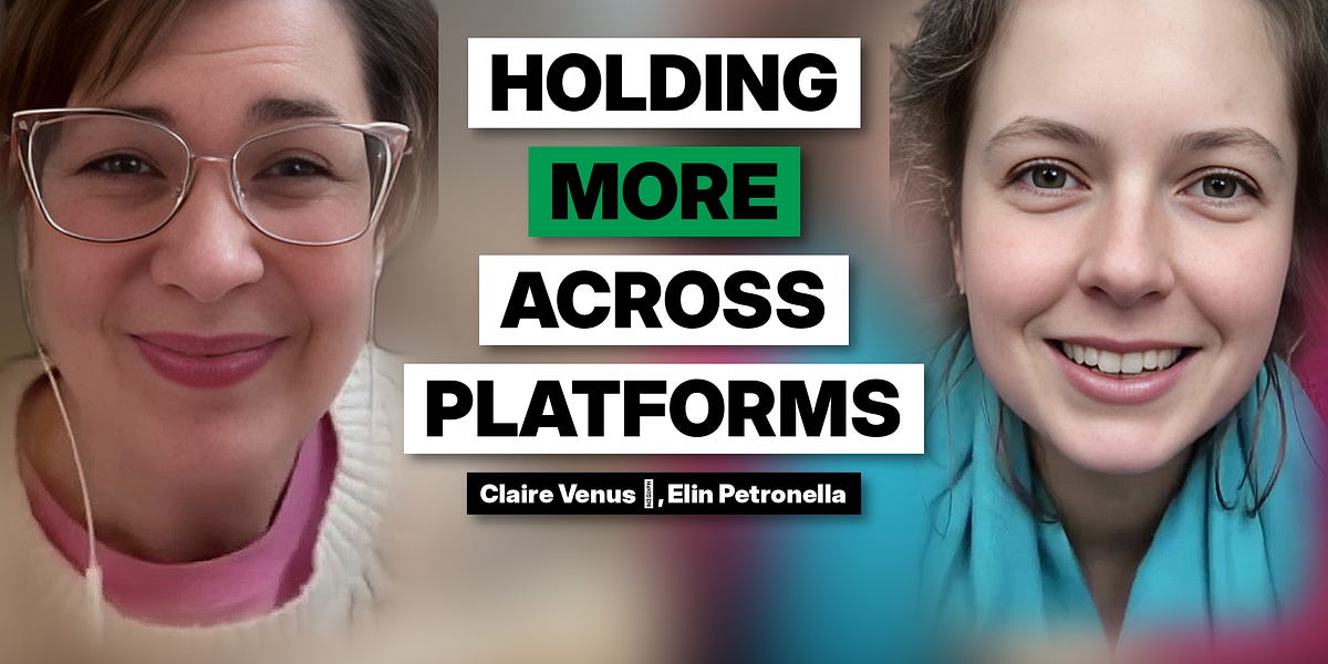 (Live) Holding More Across Platforms Sustainably with artist and writer ...