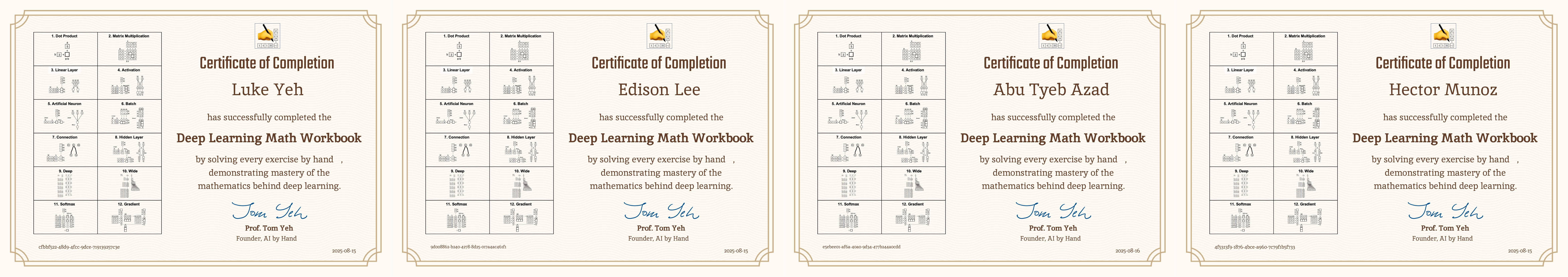 Finished the workbook? Claim your official AI by Hand ️ certificate