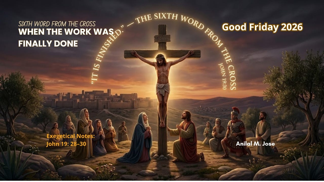 The Sixth Word from the Cross: It Is Finished