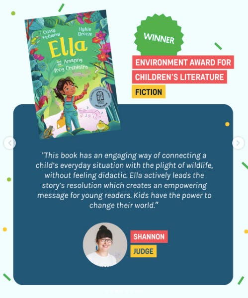 Ella and the Environment Award - by Cassy Polimeni