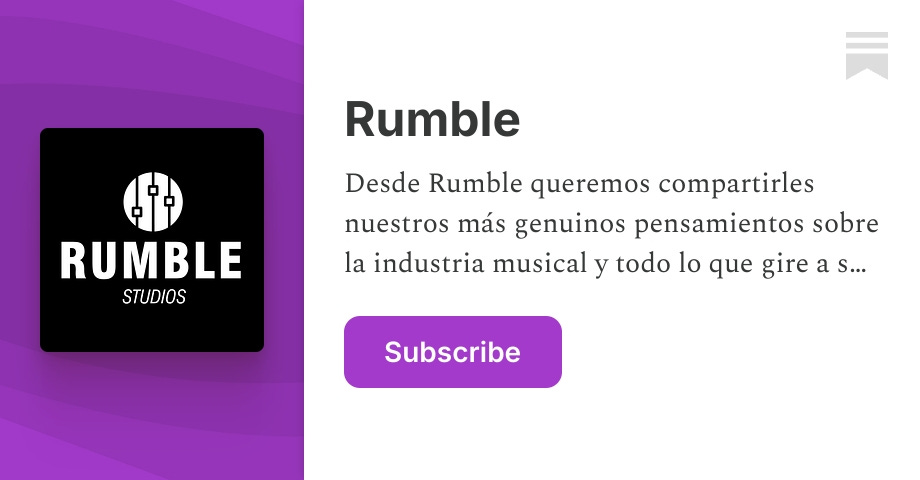 Rumble | Rumble Studios | Substack