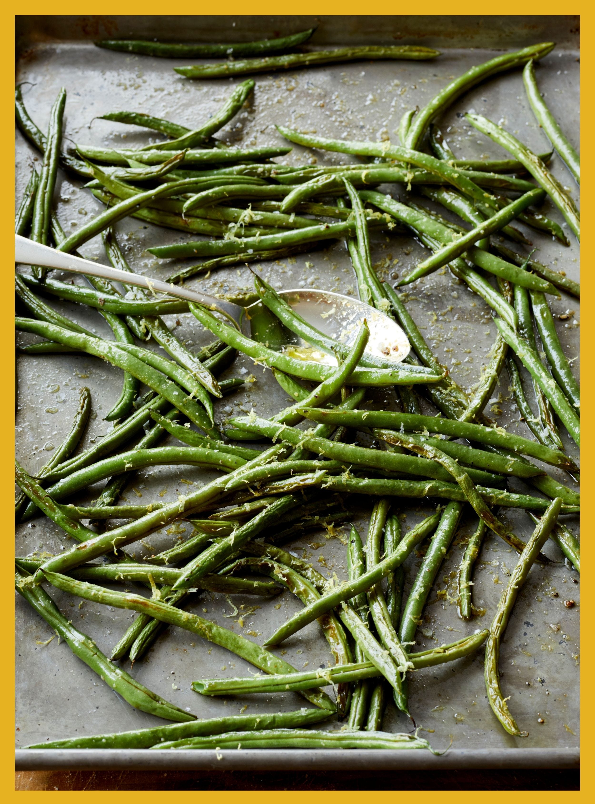 mustard-roasted fish with haricots verts