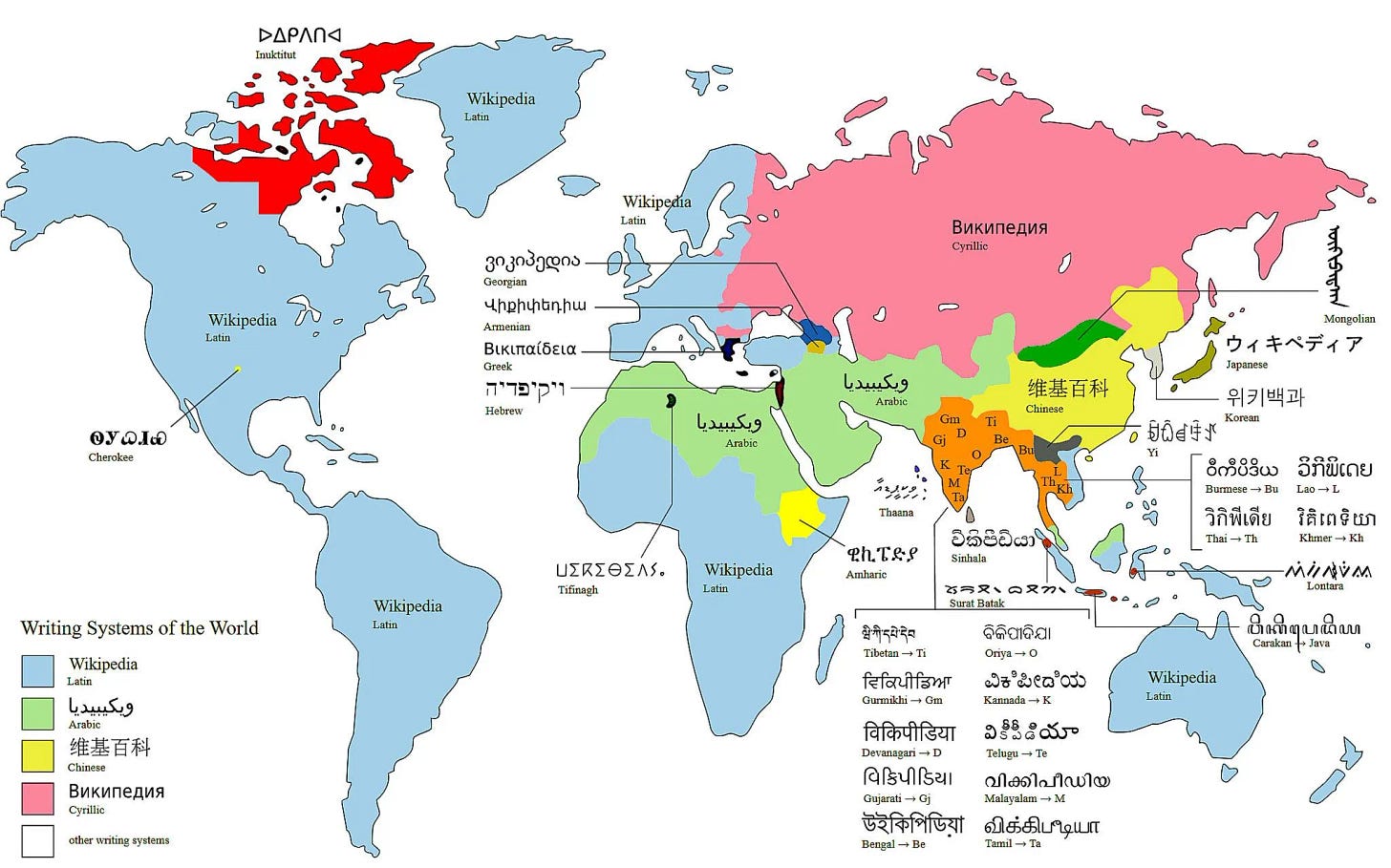 Writing Systems of the World - by Adrian Macovei