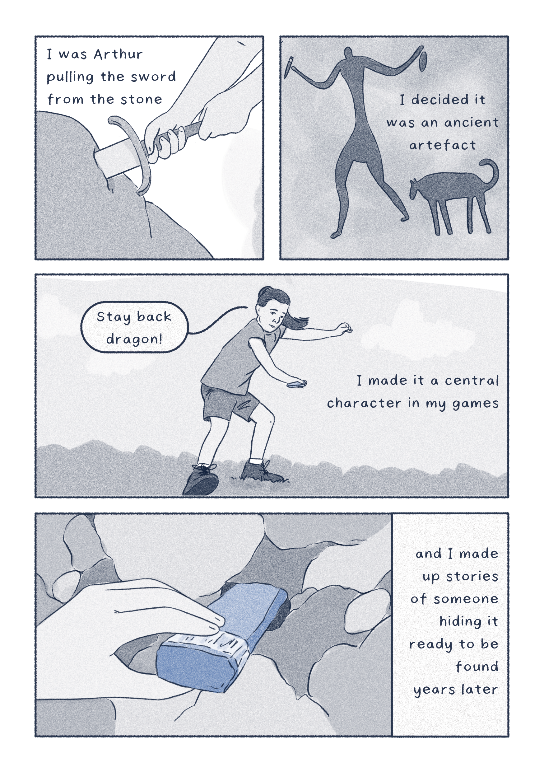 Illuminating letters: pebble hunting - by Natalie Harney