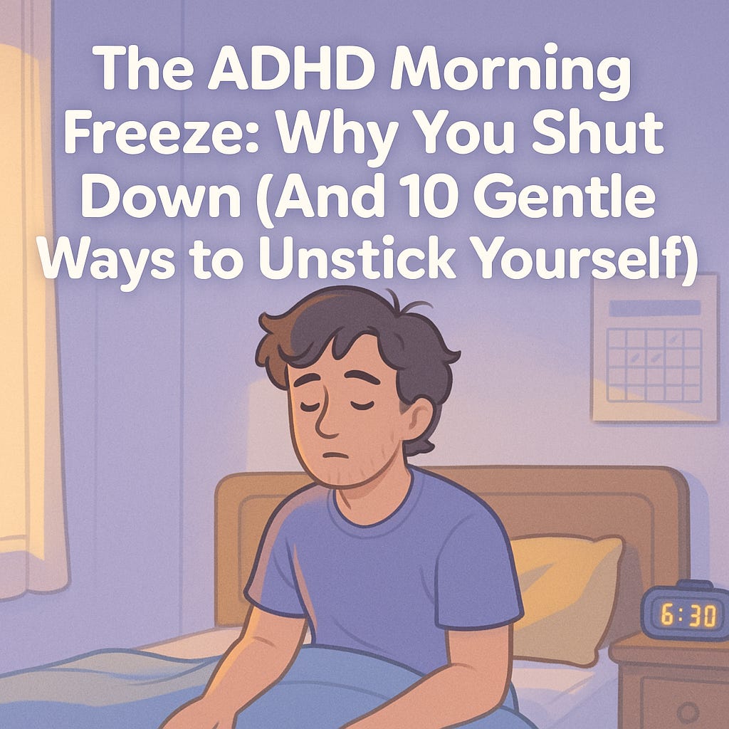 🛏️The ADHD Morning Freeze: Why You Shut Down (And 10 Gentle Ways to Unstick Yourself)