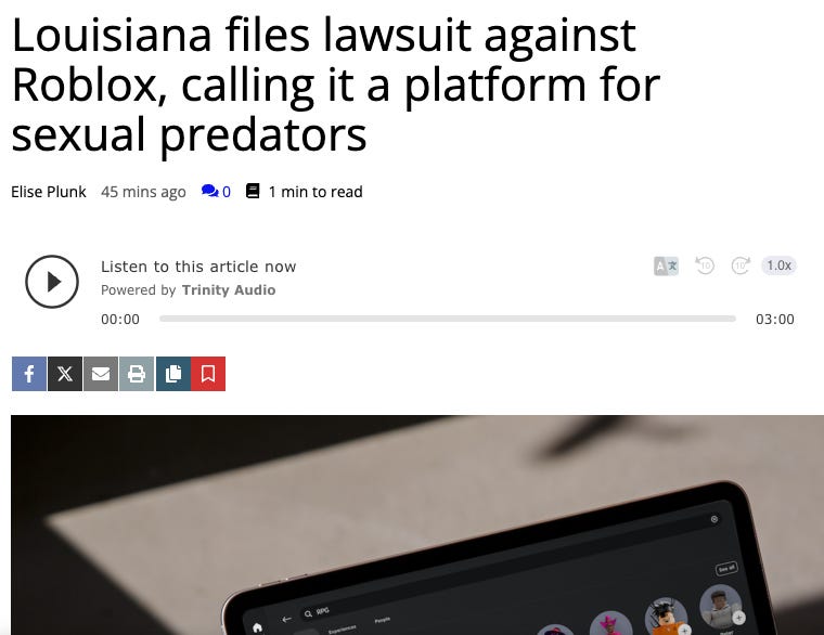$RBLX Early Primer On The Roblox Vigilante Controversy