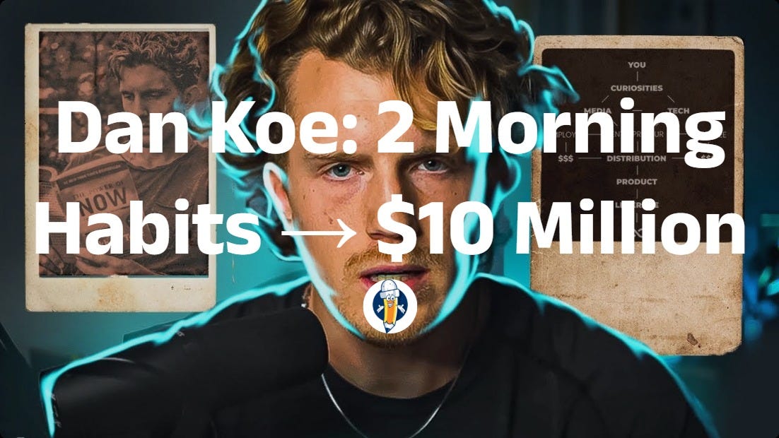 Dan Koe: 2 Morning Habits → $10 Million - by Meng Li