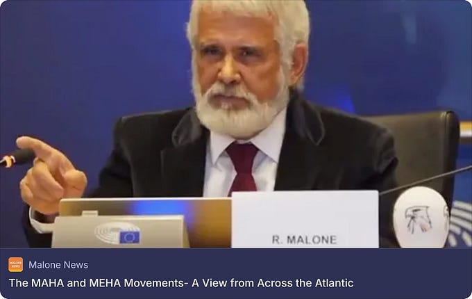 Dr. Robert W. Malone (@rwmalonemd): "Malone Speech at the European ...