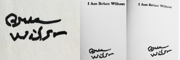 Autopen and Real Signed Copies of Brian Wilson's I Am
