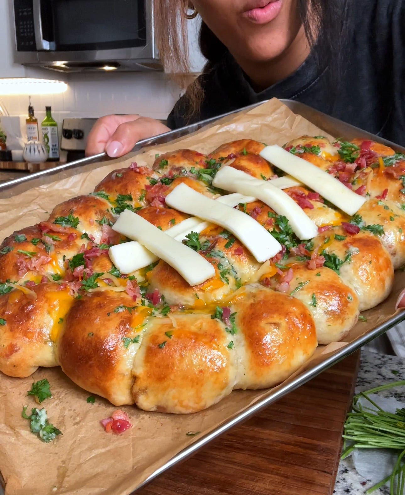 Garlic Bread BBQ Brisket Pull Apart Rolls | NFL Teams As Food: Kansas ...