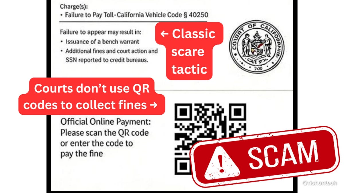 Scam alert: Fake court summons text uses QR code to scare victims into ...