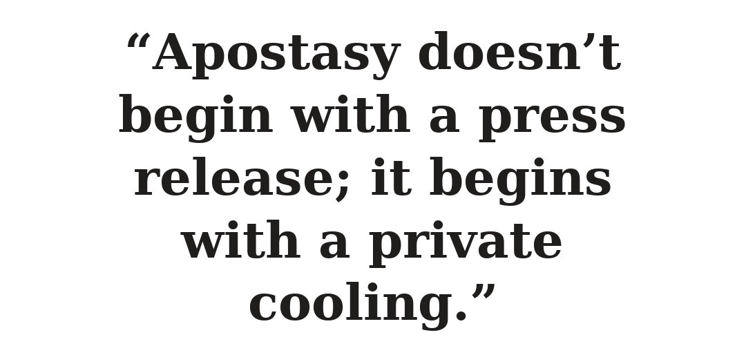 The Falling Away Has Begun - by Robert Rousseau