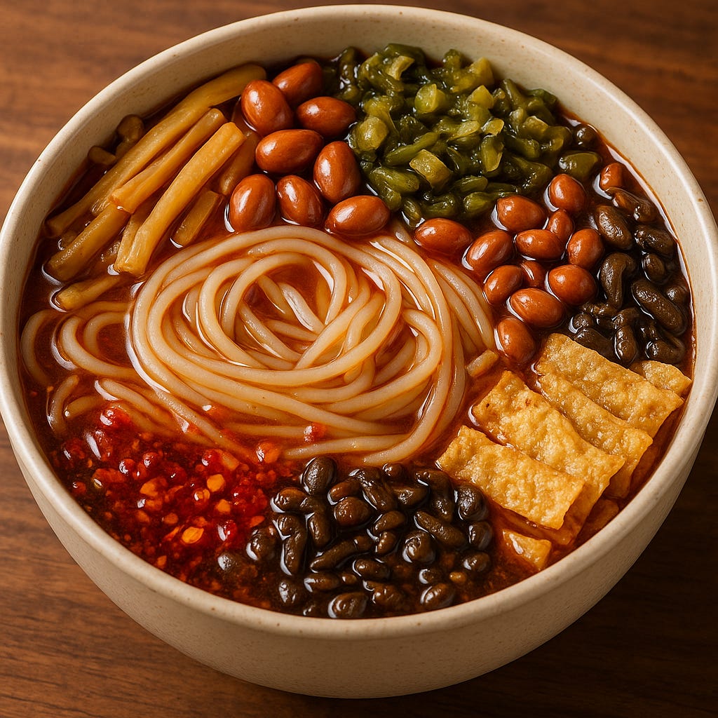 Luosifen-螺蛳粉-“stinky” river snail rice noodle soup.