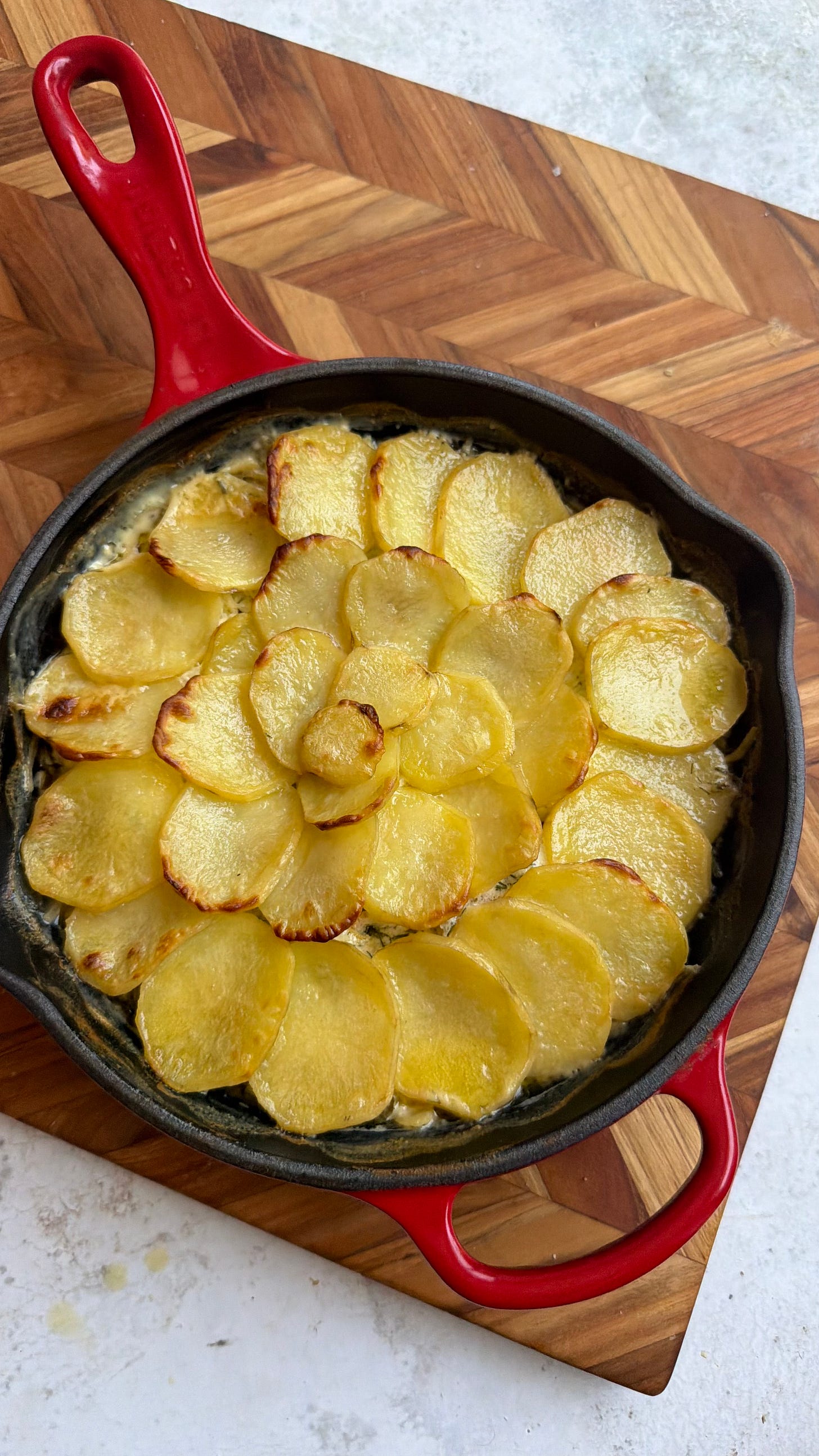 Mini Skillet Lighter Fish Pie With Crispy Potato Top