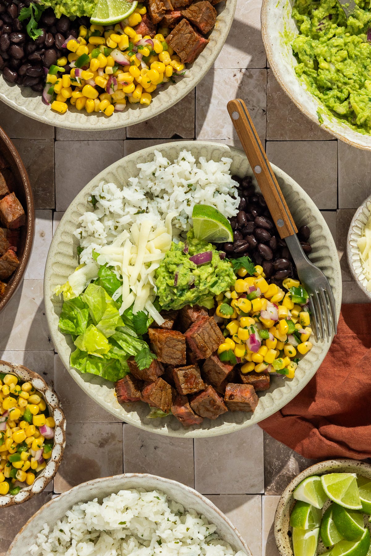copycat chipotle steak burrito bowls - by Jenn Lueke