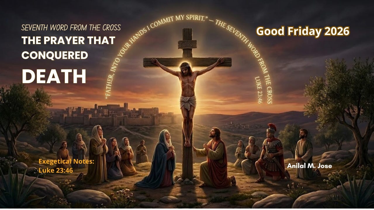 The Seventh Word: "Father, into your hands I commit my spirit" (The ...