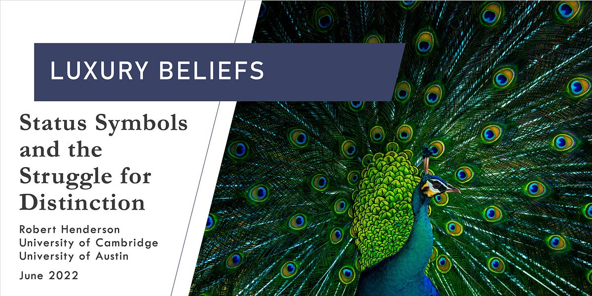 Luxury Beliefs are Status Symbols