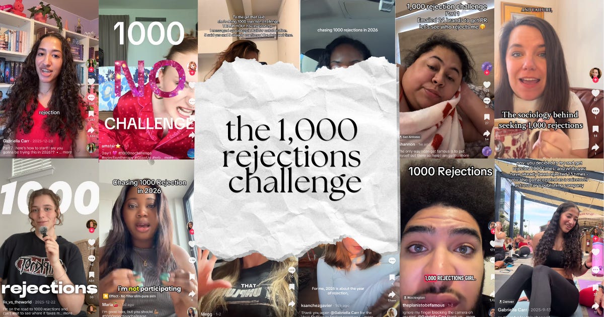 Why (and how) I'm trying to get 1,000 rejections in 2026