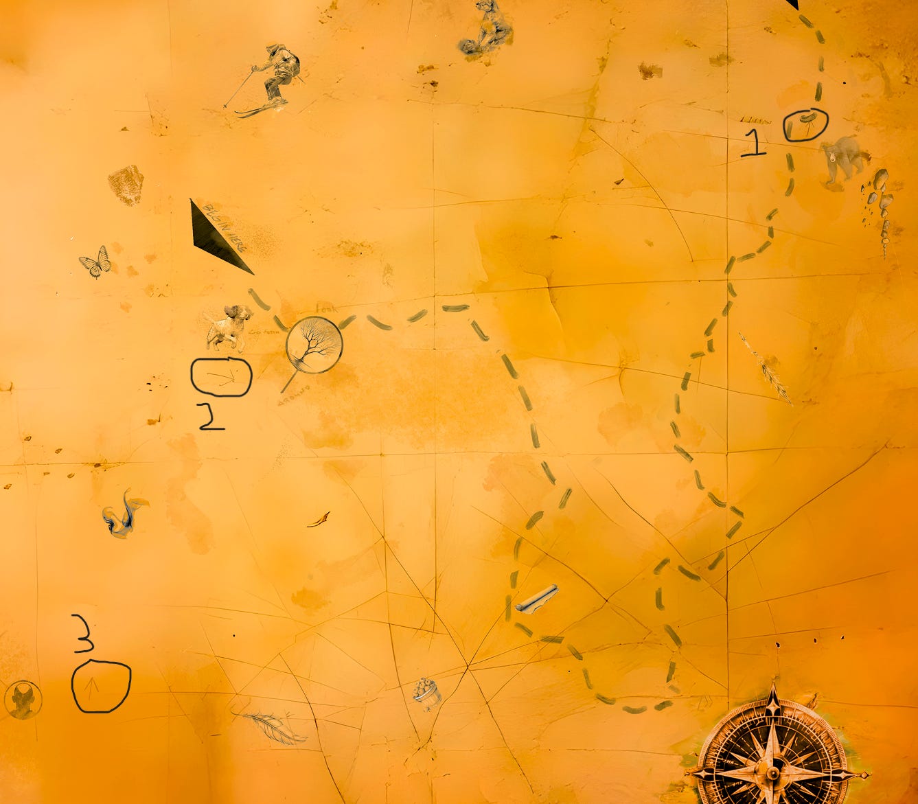 The Arrows on the Map - from the Appalachian Footpath Box
