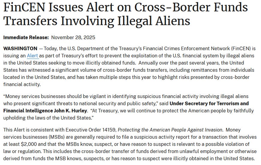 U.S. Treasury to Seize Remittances Sent Abroad by Illegal Migrants ...