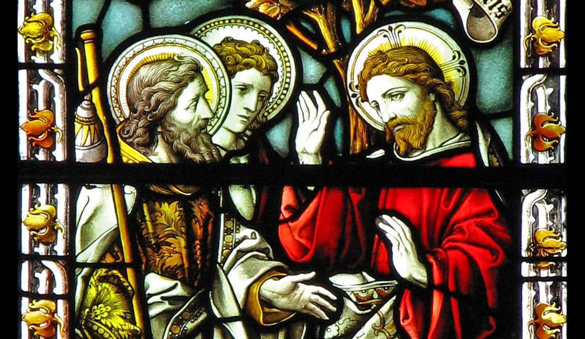 Ss James and John's request to sit at Christ's right and left