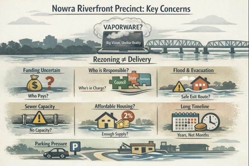 Nowra Riverfront Precinct: A Rezoning, Not a Result (Yet)