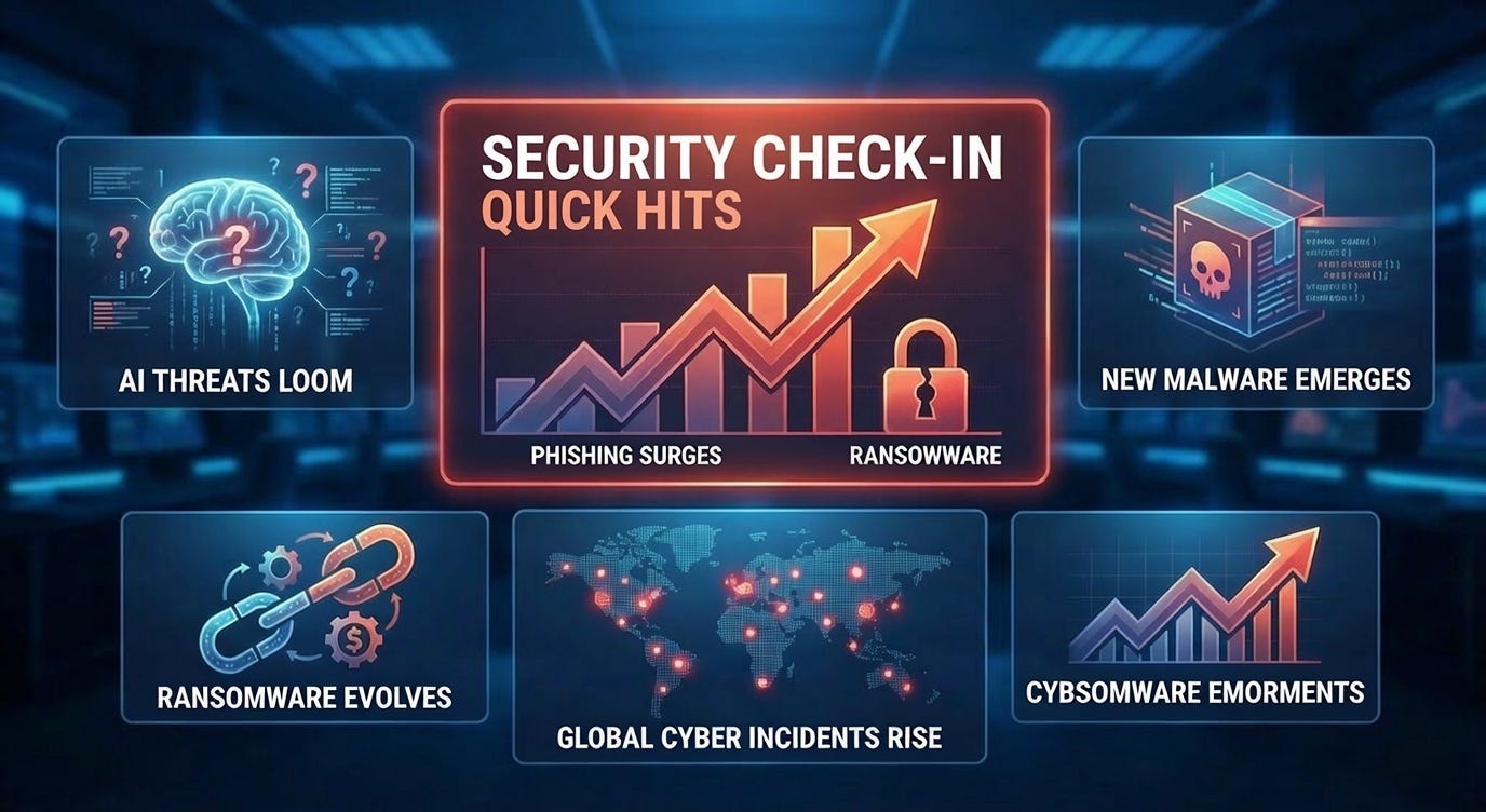Security Check-in Quick Hits: Phishing Surges Past Ransomware, AI ...
