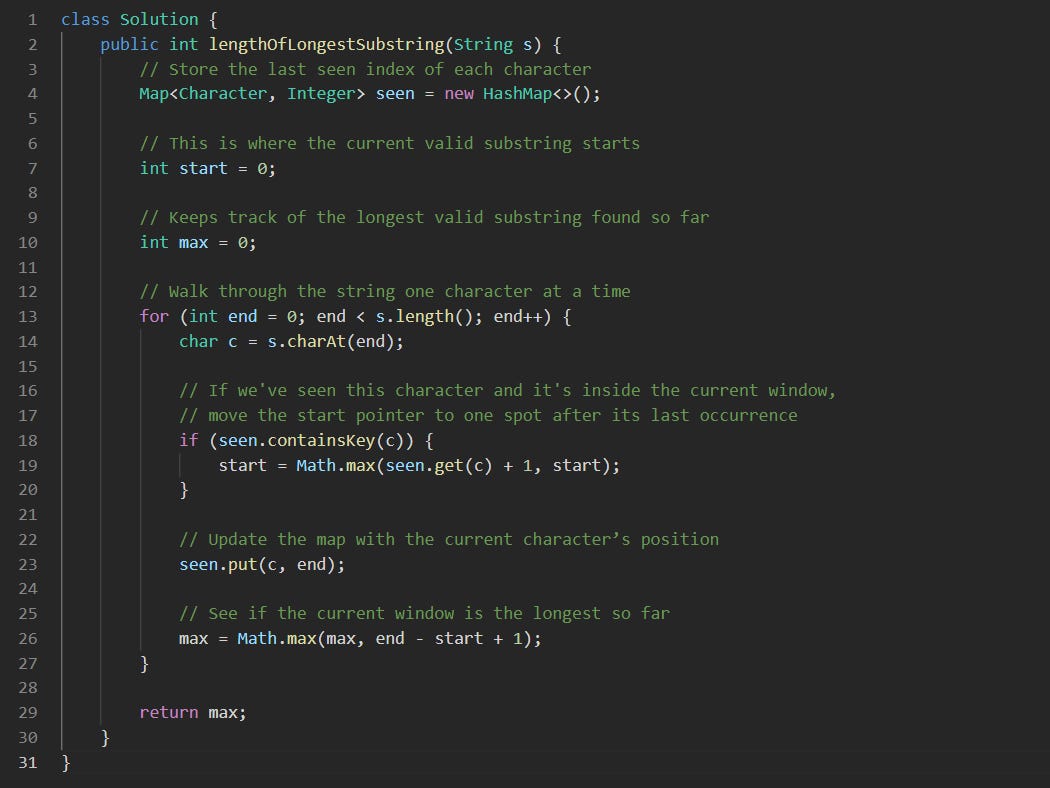 LeetCode #3: Longest Substring Without Repeating Characters — Solved in ... LeetCode #3: Longest Substring Without Repeating Characters — Solved in ...