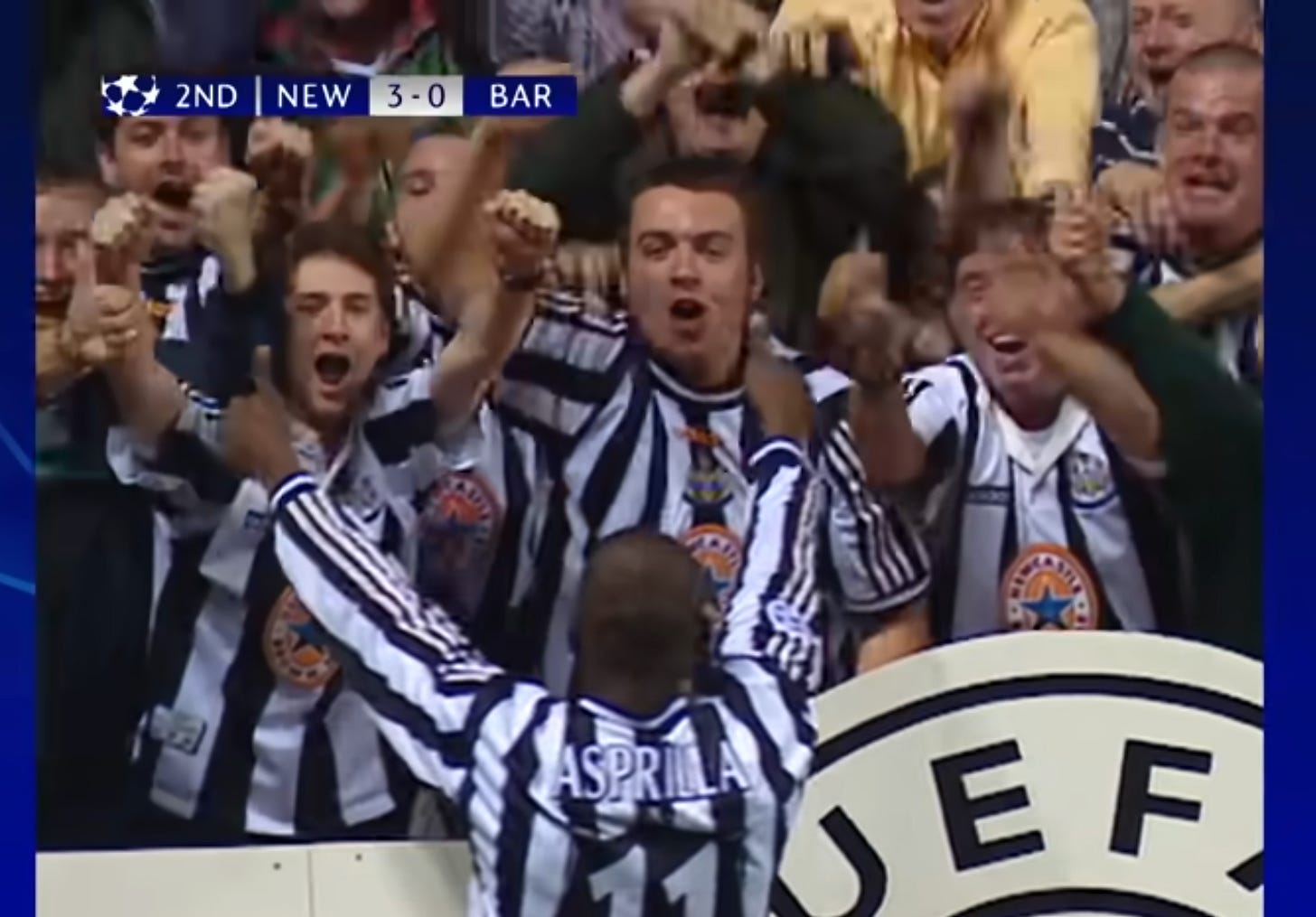 Throwback Thursday - Newcastle Utd 3-2 Barcelona, 17 Sept 1997