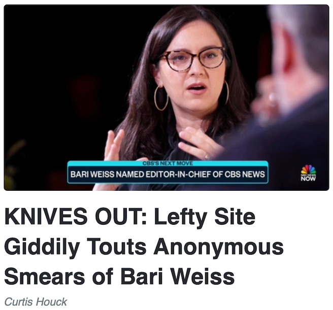 Boosting Bari Weiss - by Terry Krepel - ConWebWatch